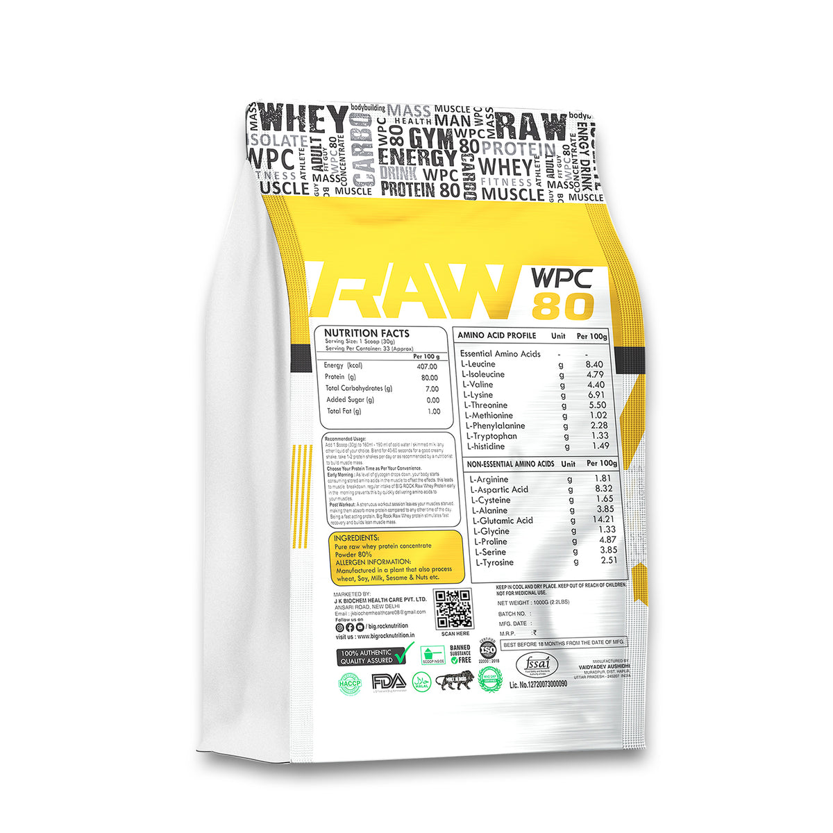 Bigrock Nutrition RAW WPC 80 Whey Protein