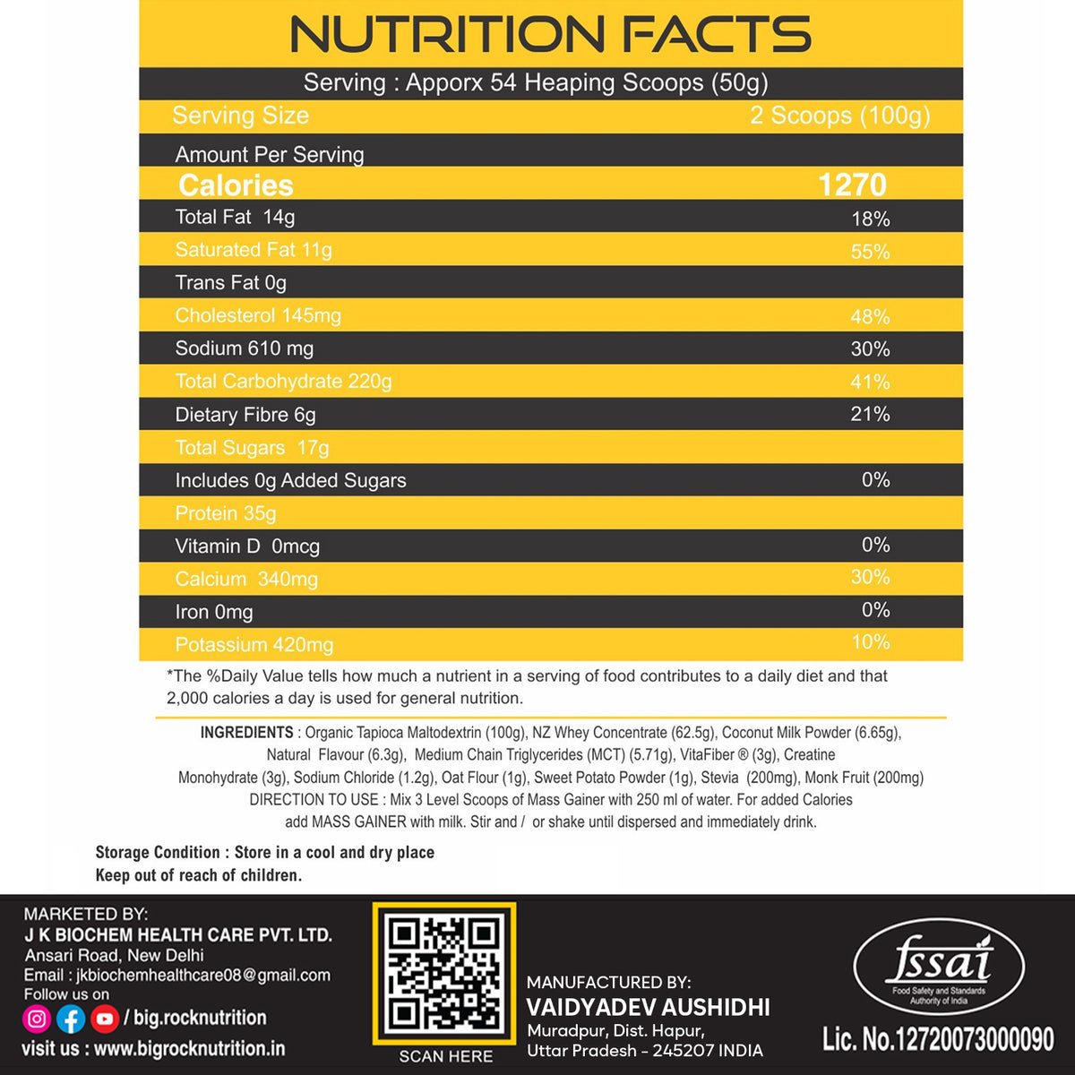 Buy Whey Protein & Mass Gainers Online in India | BigRock